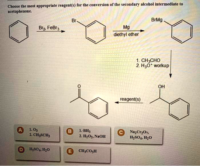 Choose the most appropriate reagent(s) for the conversion of the ...