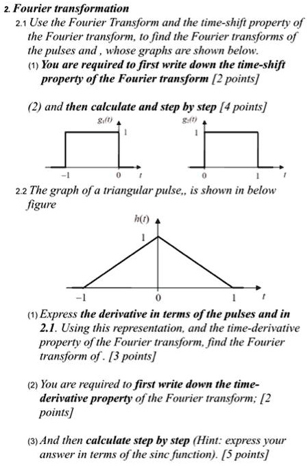 2. Fourier transformation 2.1 Use the Fourier Transform and the time ...