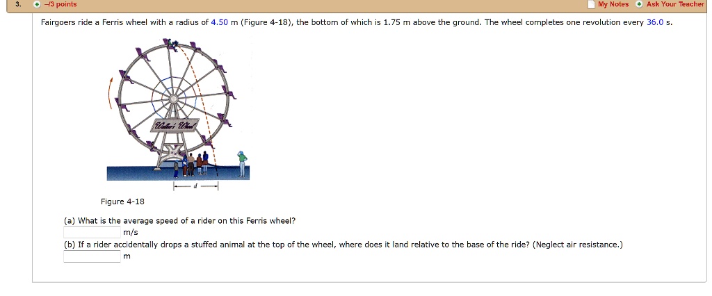 SOLVED: points My Notes Ask Your Teb cner Fairgoers rice Ferris wheel ...