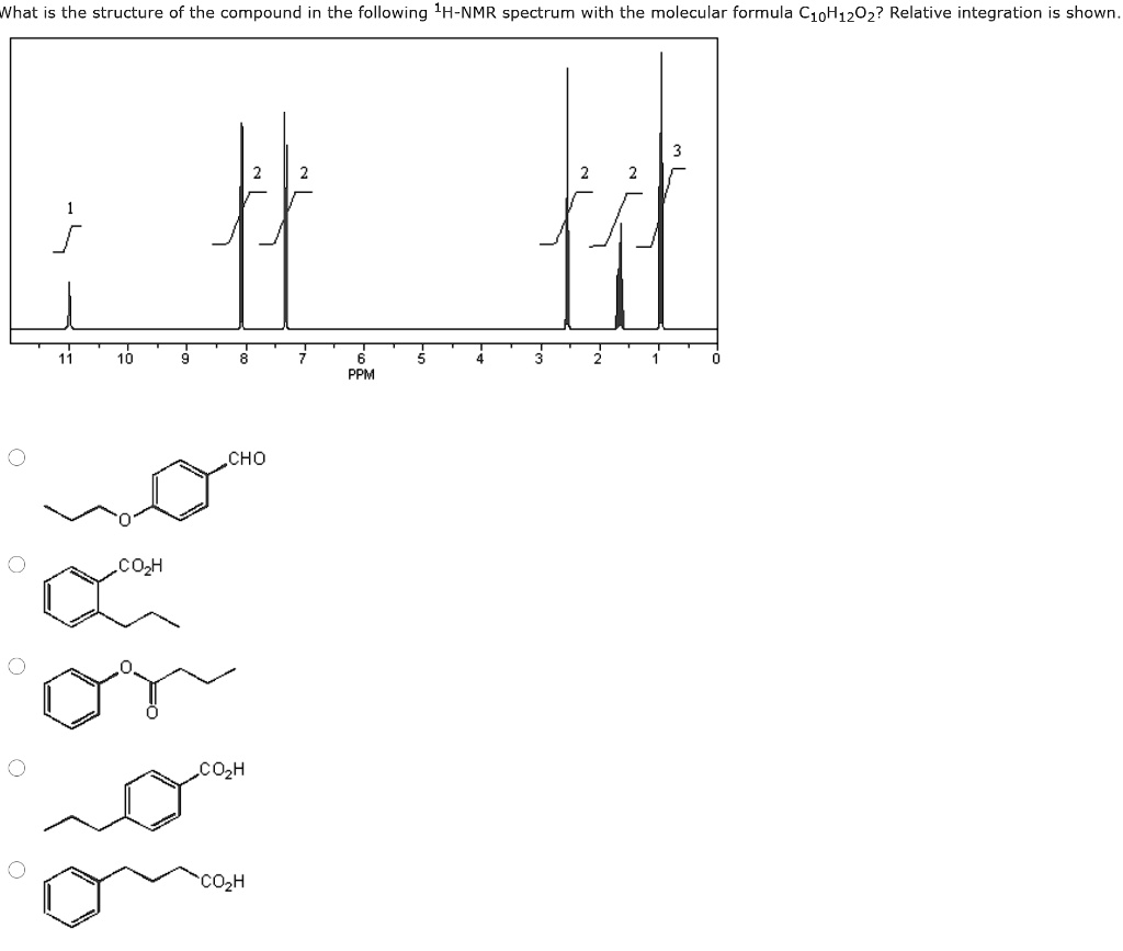 SOLVED: What is the structure of the compound in the following 1H-NMR ...