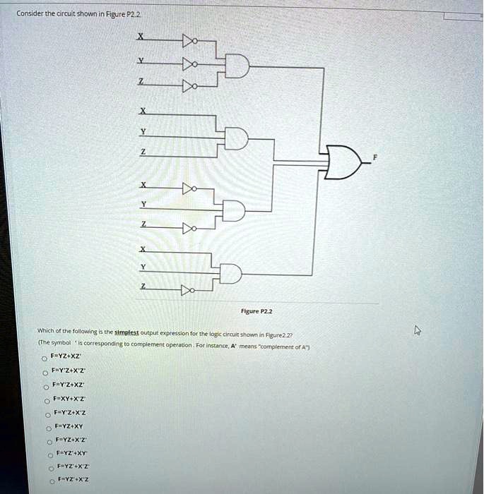 SOLVED: Consider the circuit shown in Figure P2.2. X X Y Z X Y Figure ...