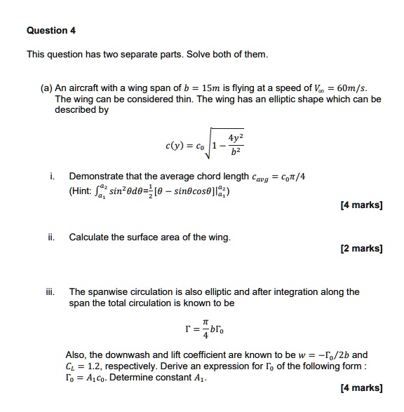 Question 4 This question has two separate parts. Solve both of them. (a ...