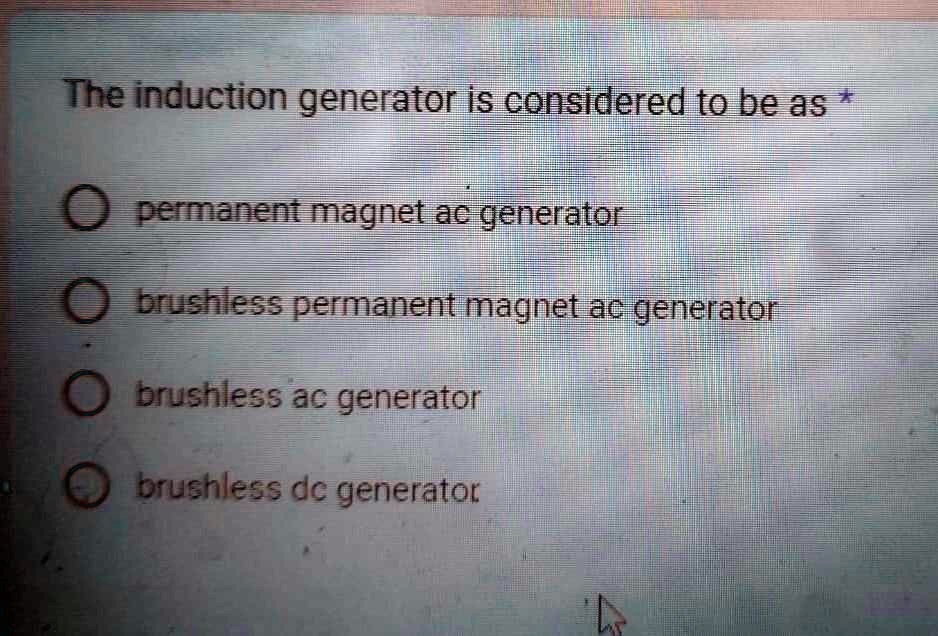 the induction generator is considered to be a permanent magnet ac ...