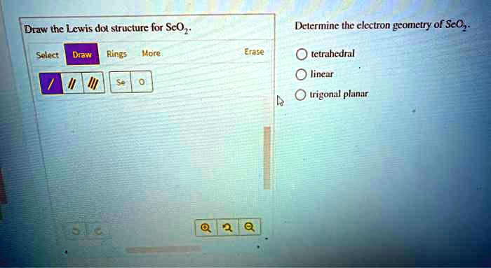 SOLVED: Draw the Lewis dot structure for ScO2- Determine the electron ...
