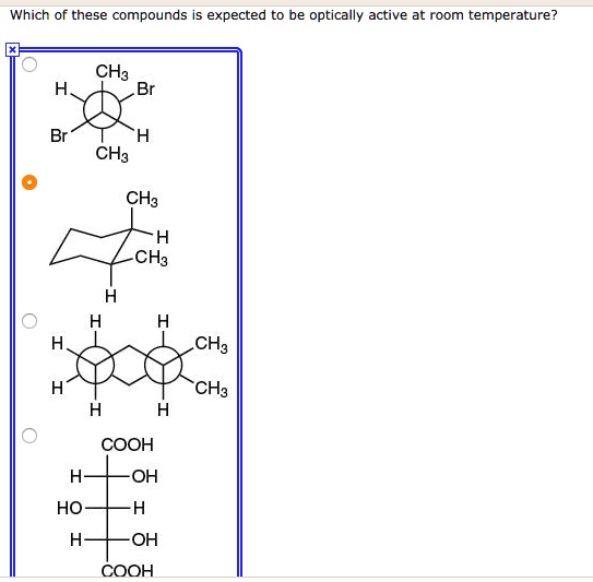 SOLVED: ' Which of these compounds is expected to be optically active ...