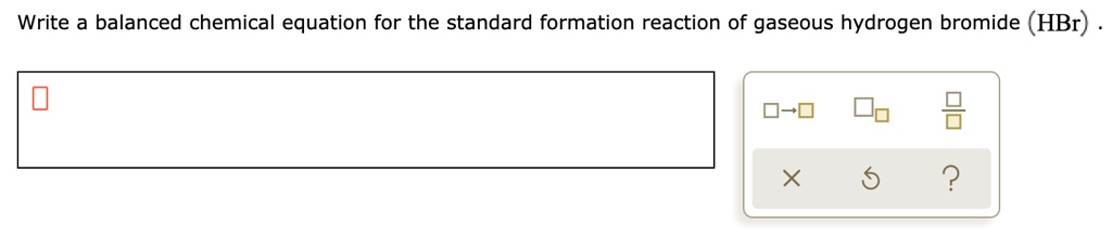 SOLVED: Write a balanced chemical equation for the standard formation reaction of gaseous ...