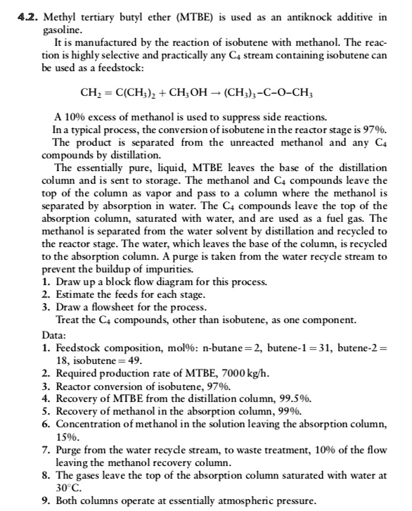 42 methyl tertiary butyl ether mtbe is used as an antiknock additive in ...