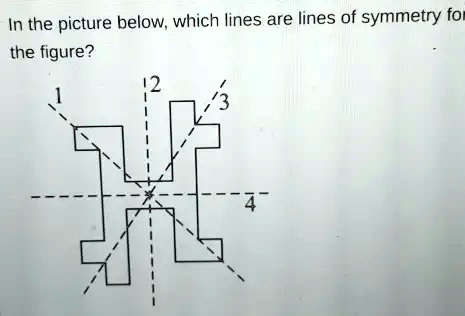 In the picture below, which lines are lines of symmetry for the figure?