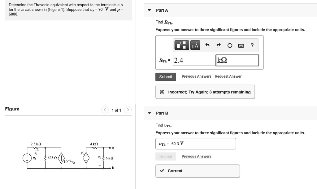 SOLVED: Determine the Thevenin equivalent with respect to the terminals ...