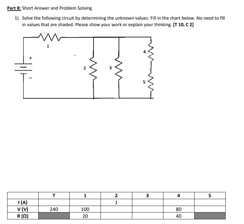 SOLVED: solve these questions Part B: Short Answer and Problem Solving ...
