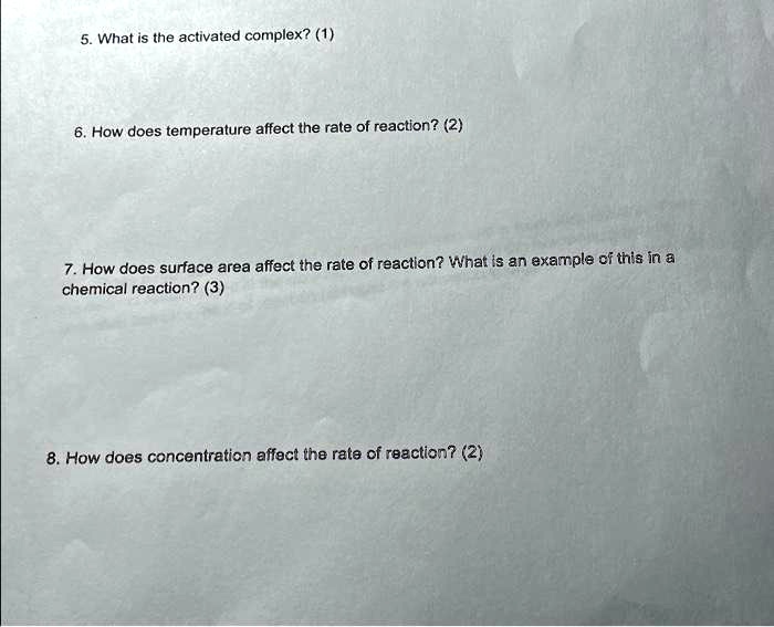 SOLVED: Rates of Chemical Reactions. Grade 12 1. What is the activated ...