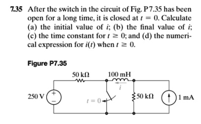 In 7.35, replace the 50kÎ© resistor in parallel with the current source with a 30kÎ© resistor ...