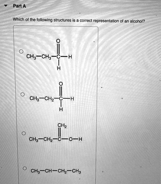 SOLVED: Part A Which of the following structures is a correct ...