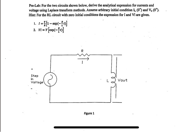 SOLVED: Pre-Lab: For the two circuits shown below, derive the analytical expression for currents ...