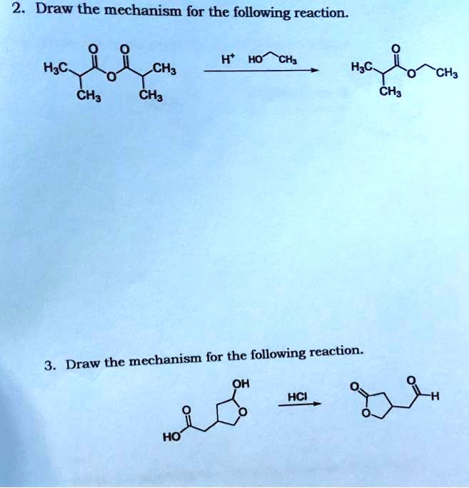 SOLVED: Draw the mechanism for the following reaction. Ht HO CHs H3C CH3 Hsc CHa "CHa CH3 CHa ...