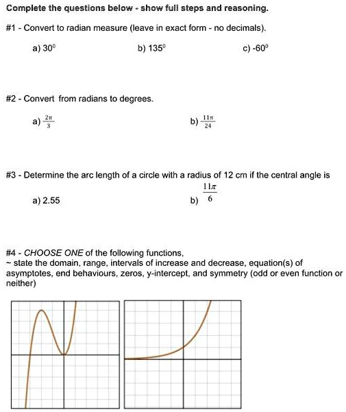 SOLVED: Complete the questions below show full steps and reasoning ...