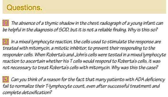 questions the absence of a thymic shadow in the chest radiograph of ...