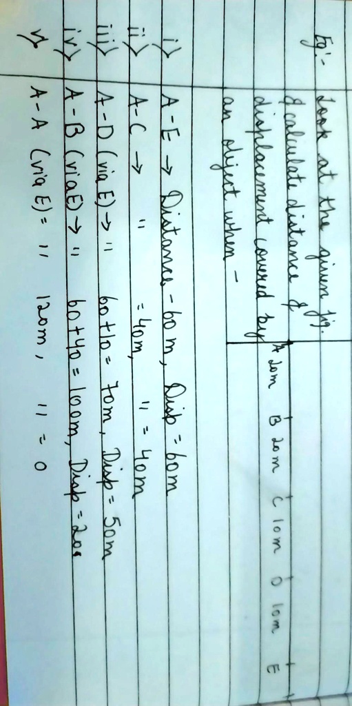 SOLVED: 'look at the given figure and calculate distance and ...