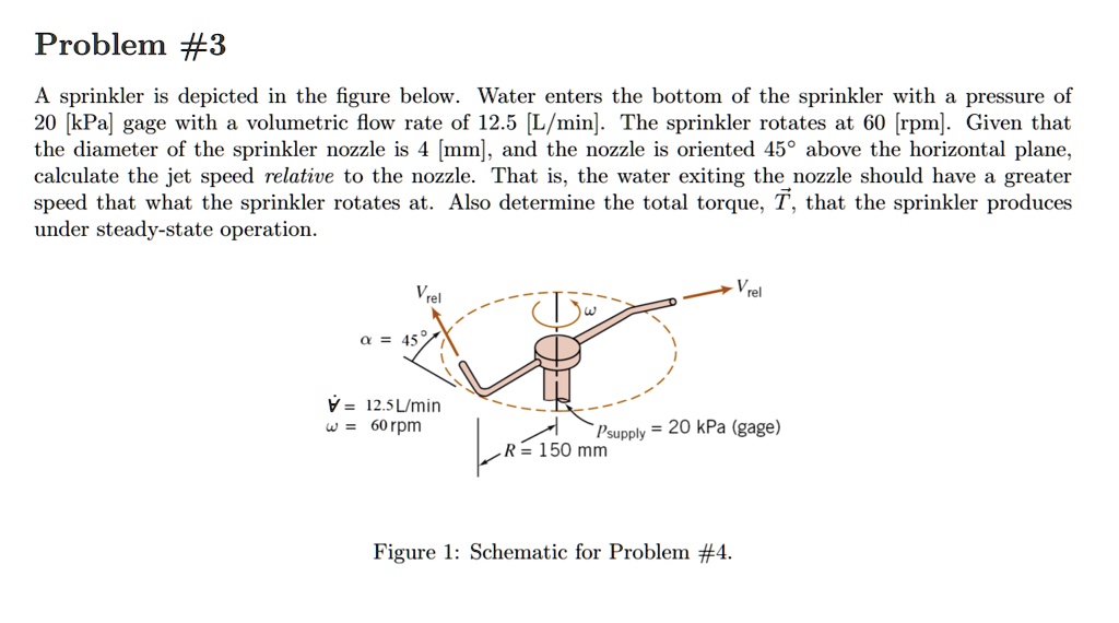 [GET ANSWER] please show all steps thank you problem 3 a sprinkler is ...