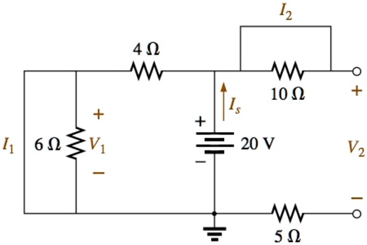 determine v1 v2 in the circuit shown determine i1 i2 in the circuit shown 12 40 ww ww 100 11 6nz ...