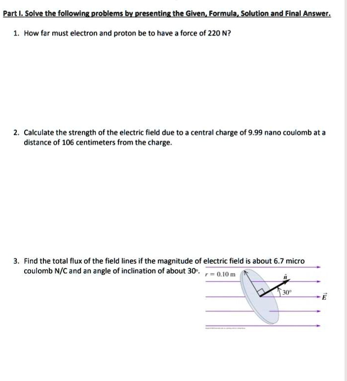 Solved Part L Solvethe Following Problems Bxpresenting The Givenformulasolution And Final 0894