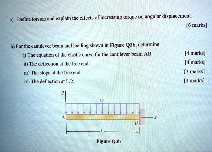 a) Define torsion and explain the effects of increasing torque on ...