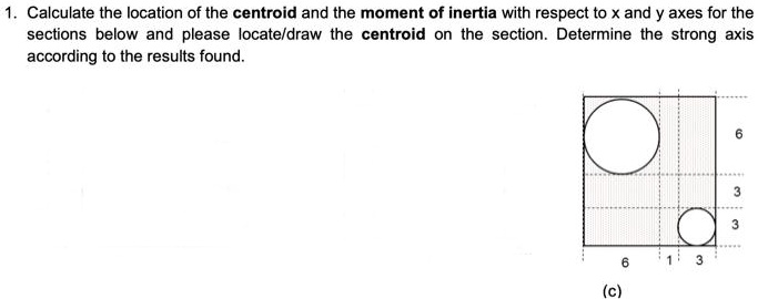 SOLVED: Calculate the location of the centroid and the moment of inertia with respect to the x ...