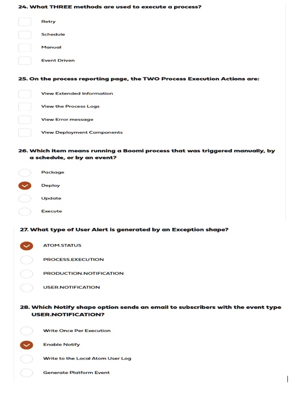 24. What THREE methods are used to execute a...