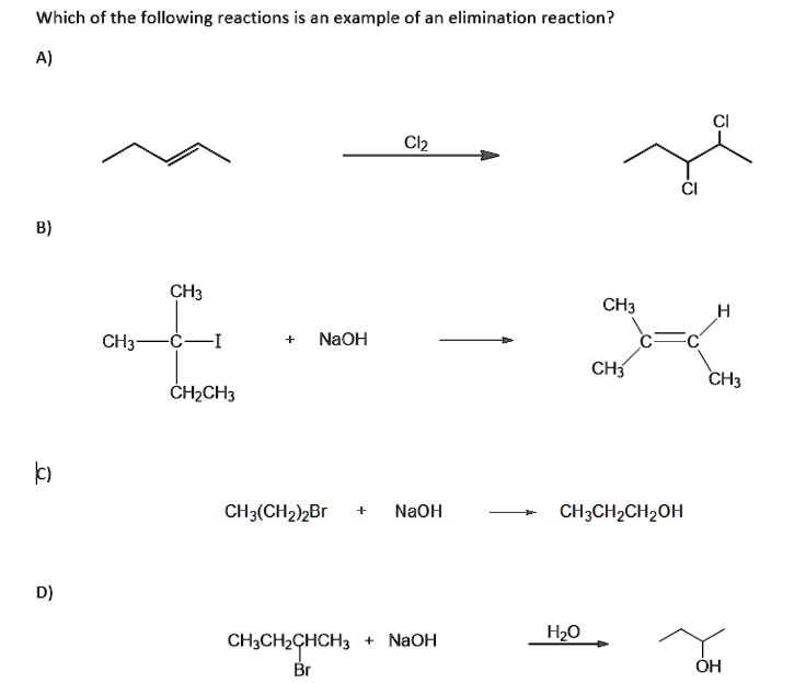 SOLVED: Which of the following reactions is an example of an ...