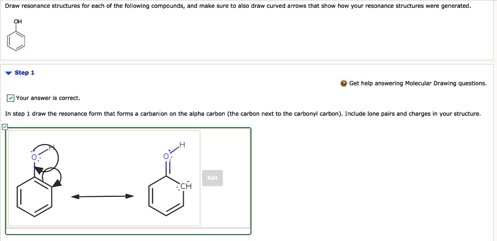 SOLVED: Draw resonance structures for each of the following compounds, and make sure t0 IIso ...