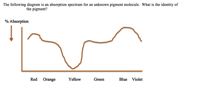 SOLVED: The following diagram is an absorption spectrum for an unknown ...