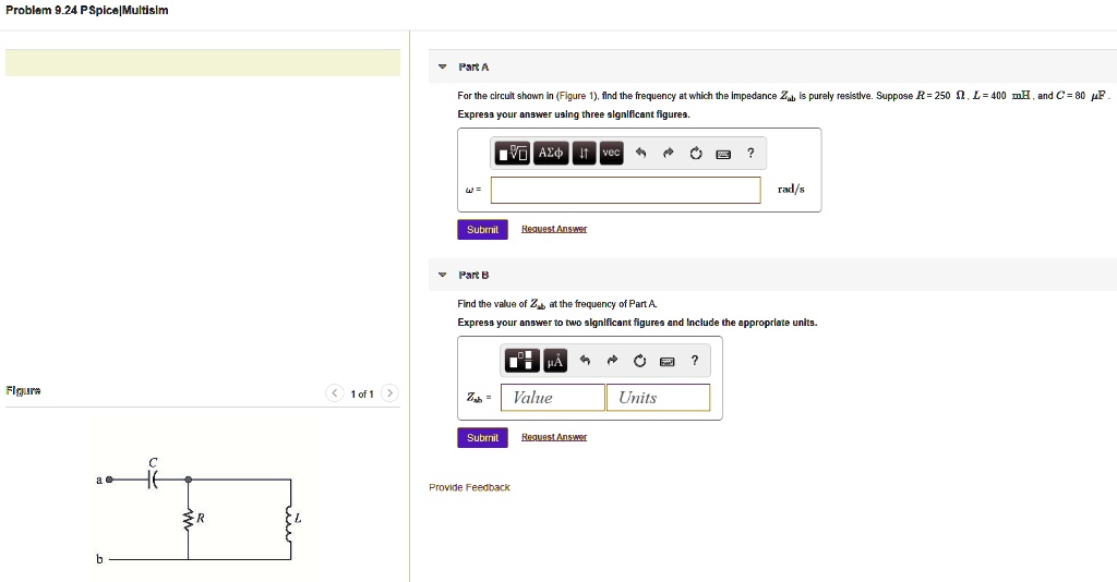 SOLVED: Problem 9.24 PSpice|Multisim Part A For the circuit shown in (Figure 1), find the ...