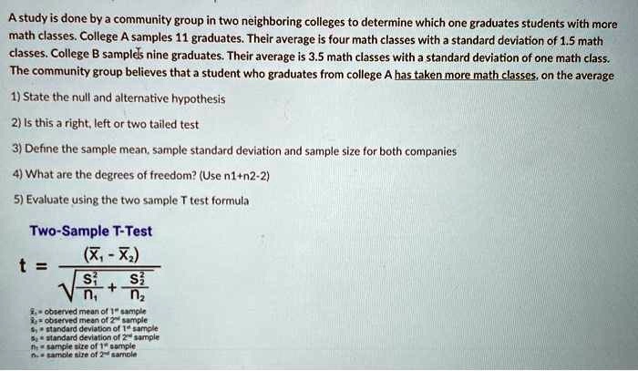 SOLVED: A study is done by a community group in two neighboring ...