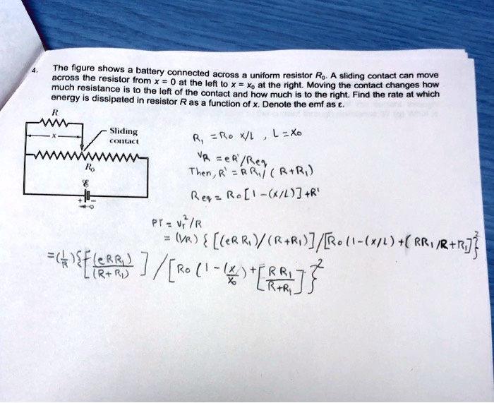SOLVED: The figure shows pallery connecled across across Ihe resistor ...