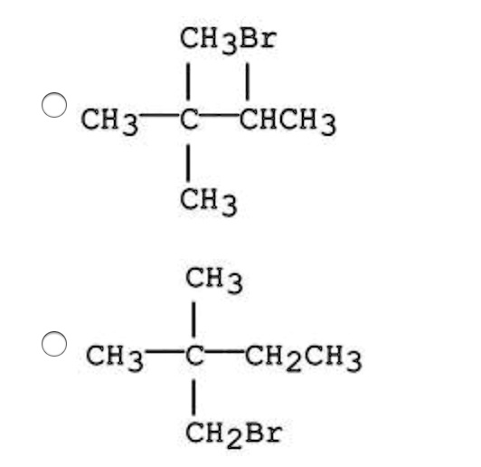 SOLVED: CH3Br CHCH3 CH3 CH3 CH2CH3 CH2Br CH3 CH3