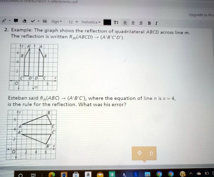 upgrade to pro helvetica ti 0 24 b i sign example the graph shows the reflection of ...