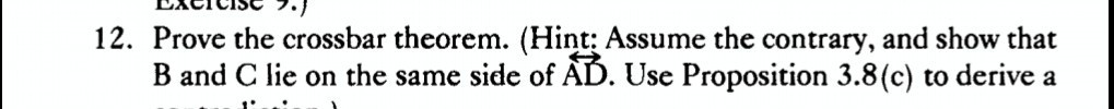 SOLVED: Dicicic 7 . 12_ Prove the crossbar theorem: (Hint; Assume the ...