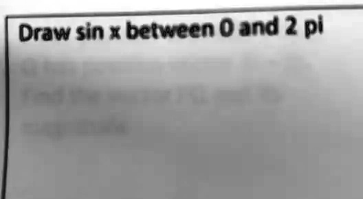 SOLVED: Draw sin x between O and 2 pi