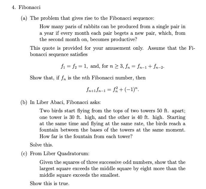 Fibonacci Rabbit Problem