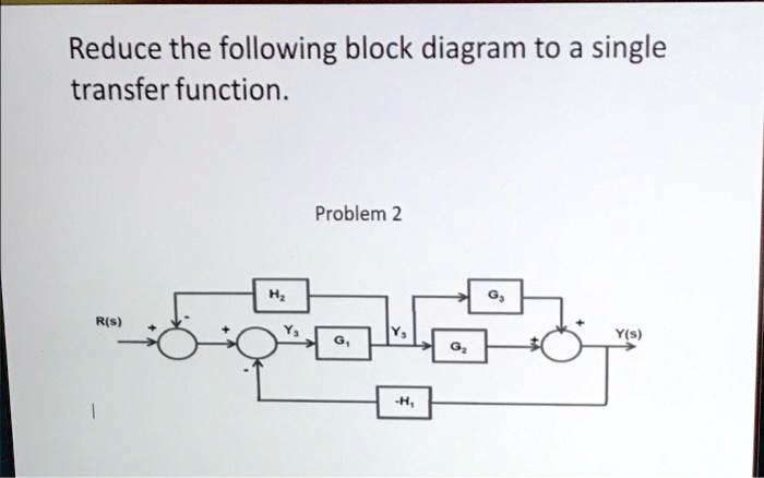 SOLVED: step by step Reduce the following block diagram to a single ...