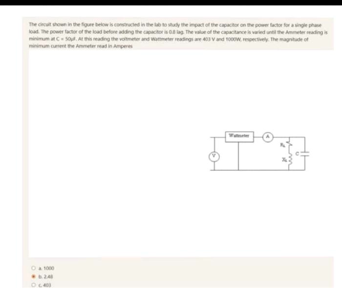 SOLVED: The circuit shown in the figure below is constructed in the lab ...