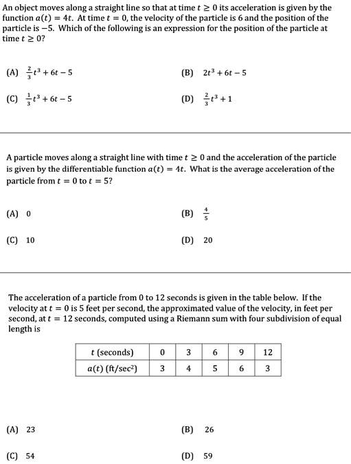 SOLVED:An object moves along- straight line so that at time its acceleration given by the ...