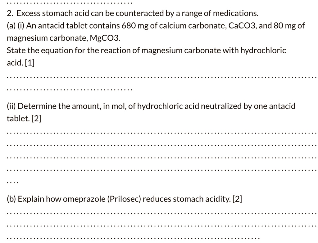 2 excess stomach acid can be counteracted by a range of medications a i ...