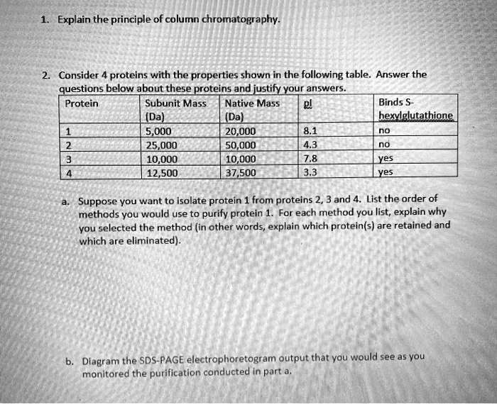 SOLVED: Explain the principle of column chromatography: Consider ...