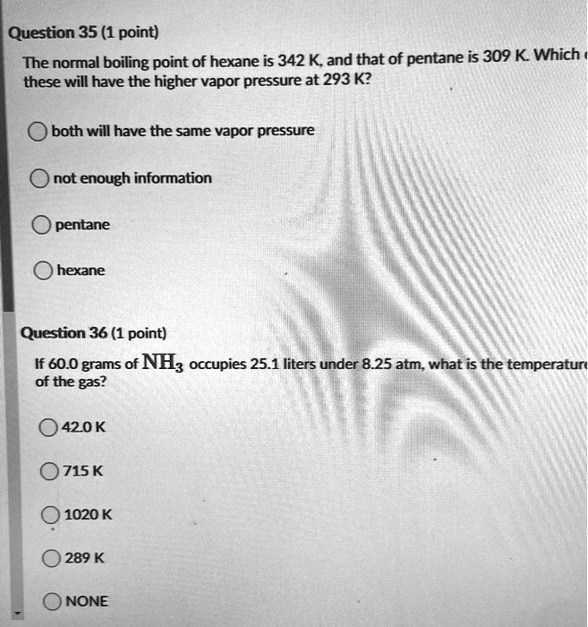 Hexane Boiling Point K