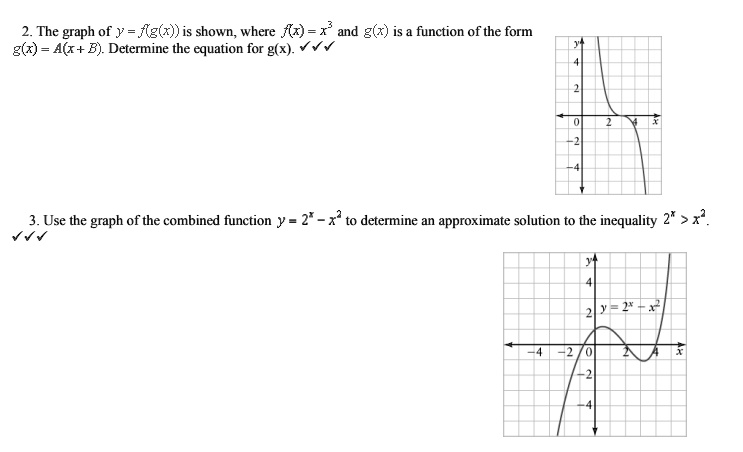 2 the graph of y fgx is shown where fr x ad gr is function of the form ...