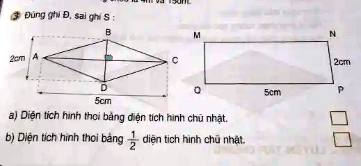 Solved Dung Ghi D Sai Ghi 5 Zcn 2cm Scm Scm A Diá‡n TÃ­ch HÃ¬nh 7887