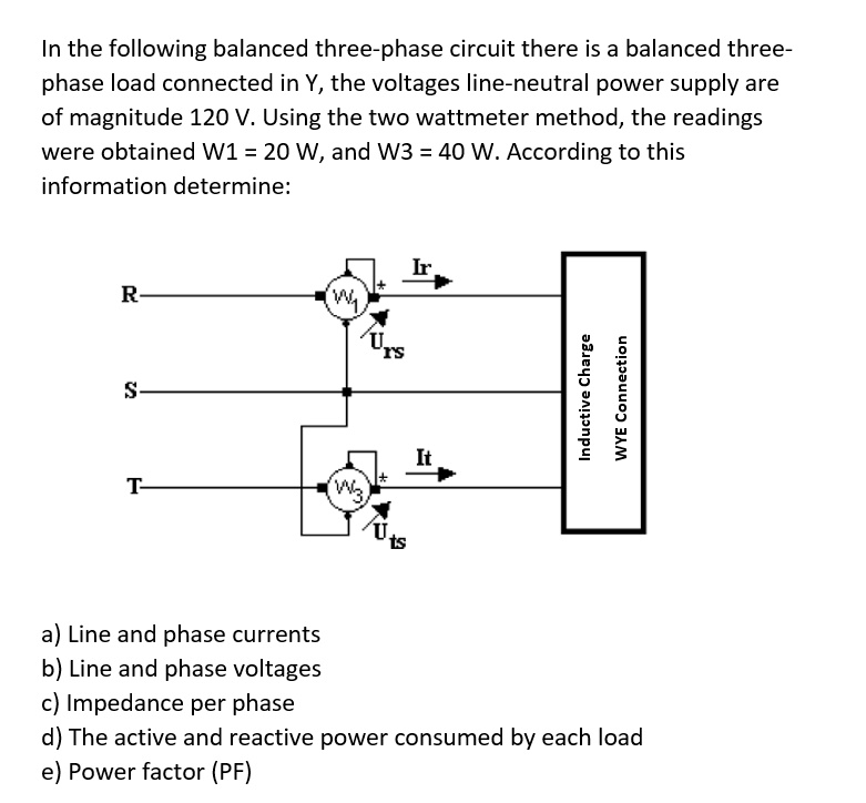 SOLVED: In the following balanced three-phase circuit, there is a balanced three-phase load ...