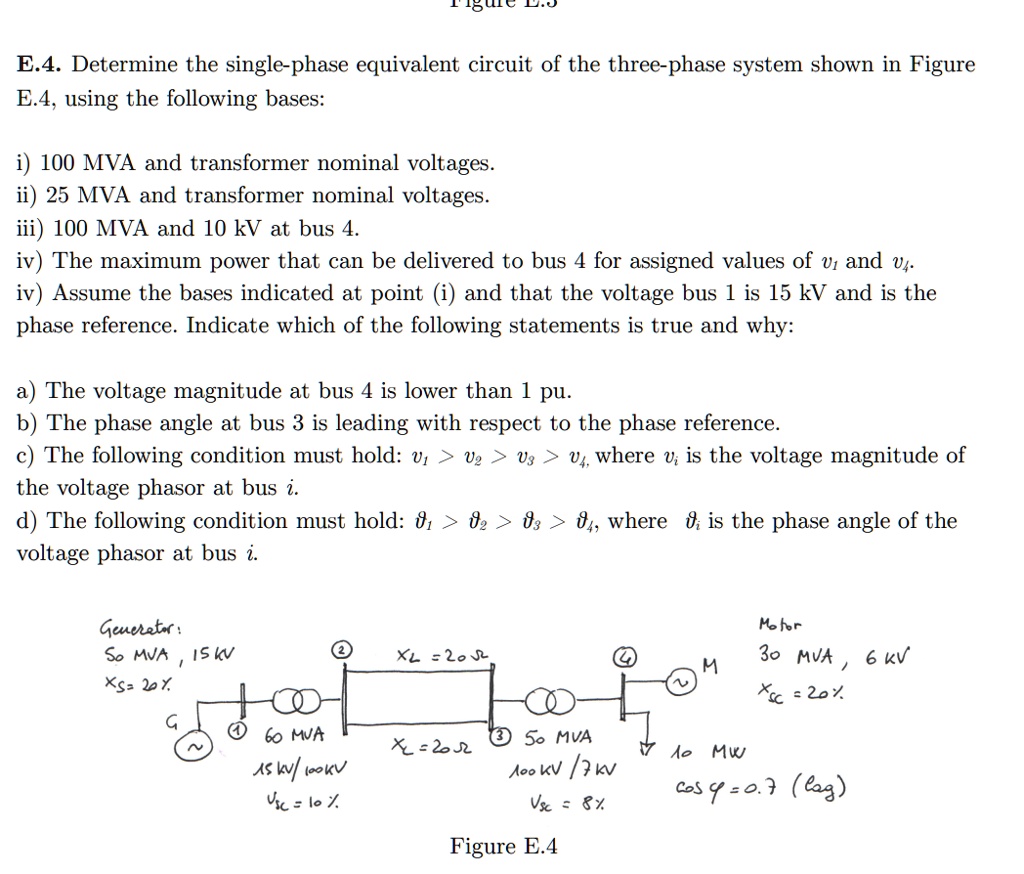 e4 determine the single phase equivalent circuit of the three phase system shown in figure e4 ...