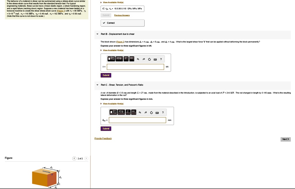 The behavior of a material in shear can be summarized using a stress ...